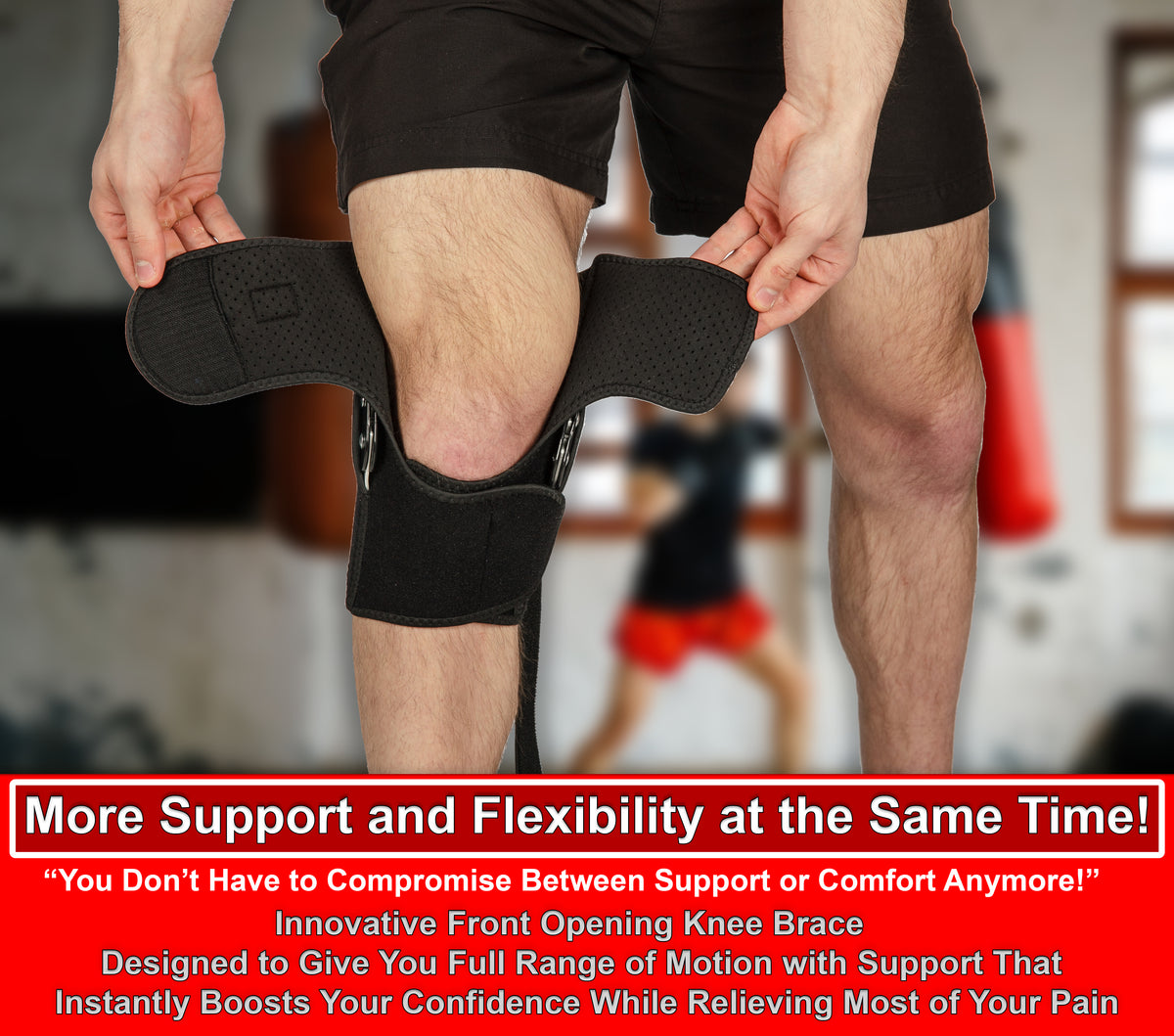 Hinged Knee Brace Support with X-Strap - Maximum Support & Flexibility ...